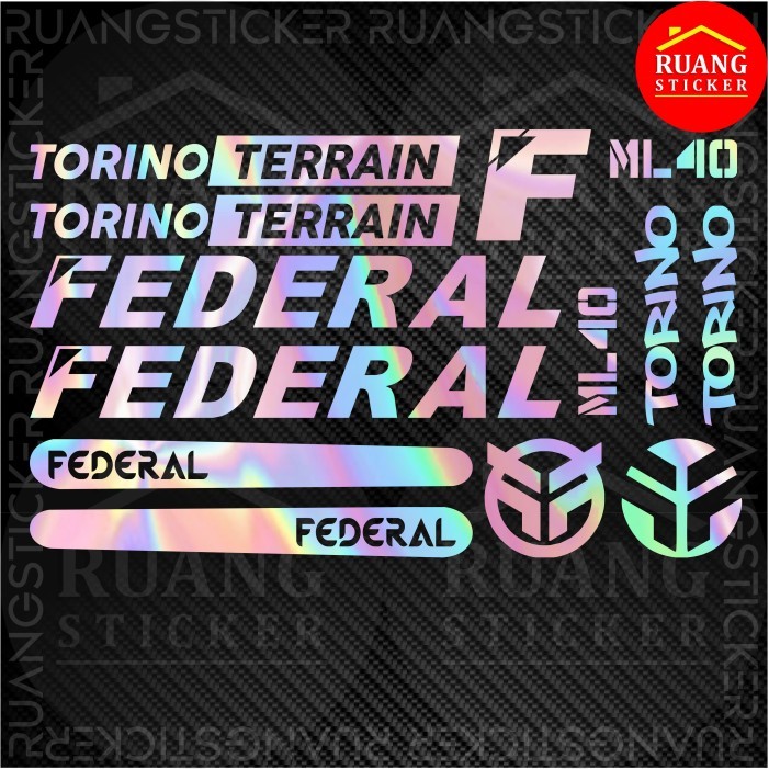 Jual Stiker Sepeda Federal Torino Terrain Decal Bike Hologram Custom ...