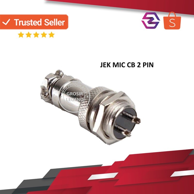 Jual Connector konektor Jack jak jek mic cb 2 pin besi | Shopee Indonesia