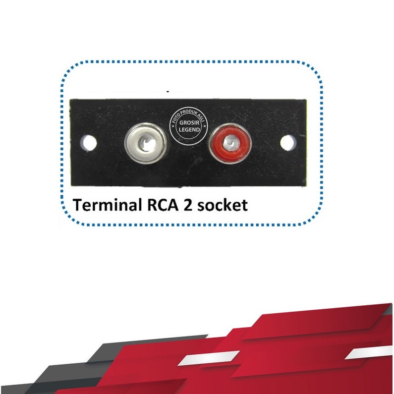 Jual Socket cover terminal RCA 2 pin papan lurus | Shopee Indonesia