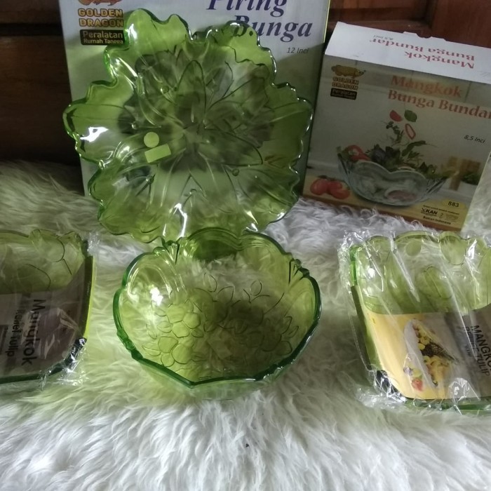 Jual Paket Wadah Cantik Tempat Buah Dan Salad Golden Dragon Hijau ...