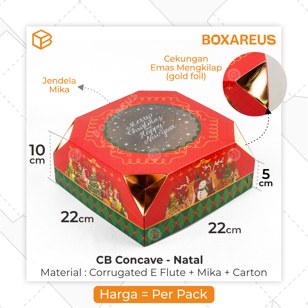 Jual Packaging Hampers Dus Natal Box Kue Tart Bolu Gift Box | CB ...