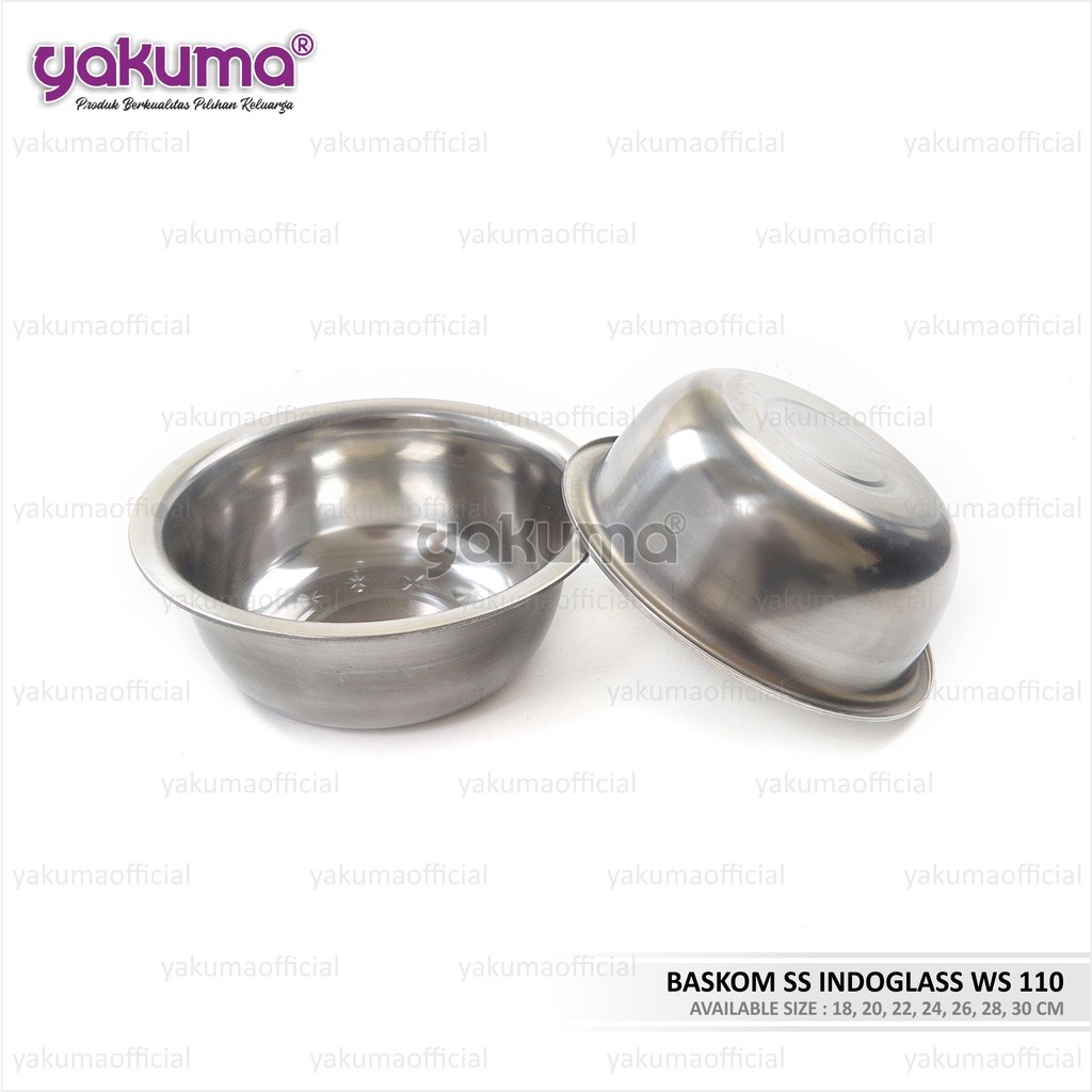 Jual BASKOM / MANGKOK STAINLESS TEBAL NO. 20 | Shopee Indonesia