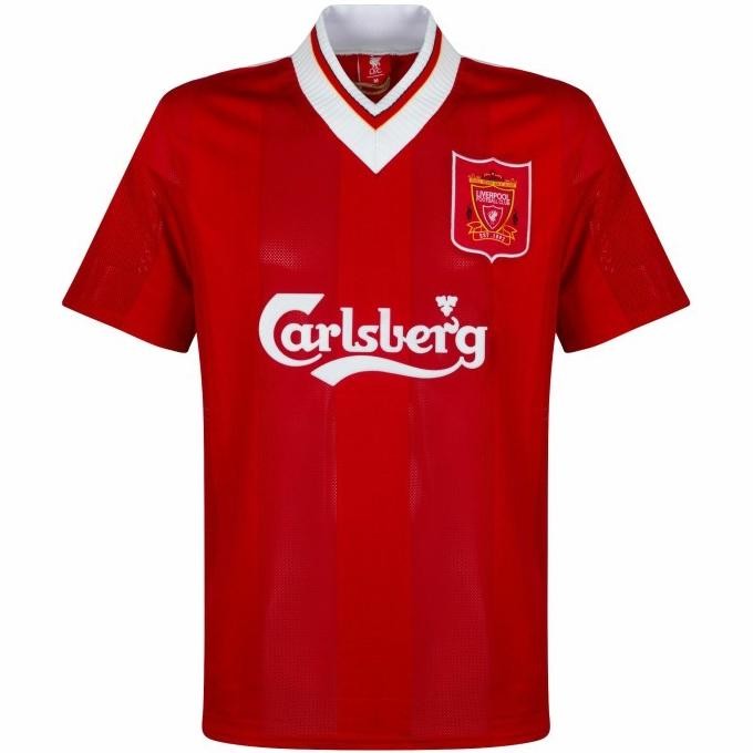 Jual Jersey Liverpool ORIGINAL LFC RETRO 95-96 HOME SHIRT, Official ...