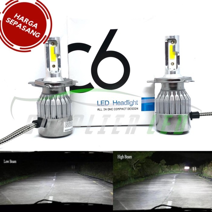 Jual Terlaris!! Lampu Led Mobil Motor C6 Socket H4 Pnp Harga Sepasang ...