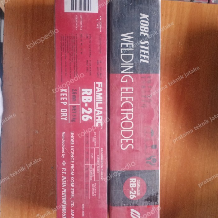 Jual Ready kawat las kobelco RB26 2.6MM (5KG) / RB 26 2,6mm | Shopee Indonesia