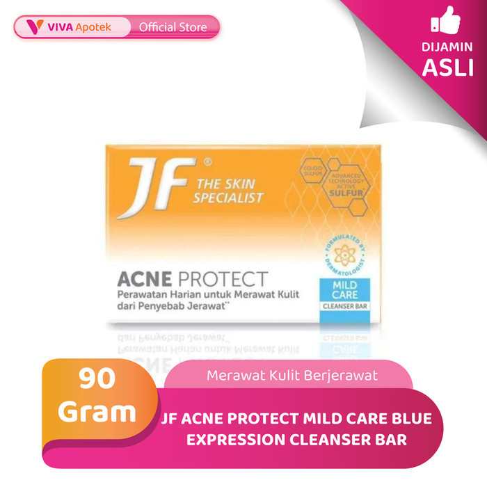 Jual JF Acne Protect Mild Care Blue Expression Cleanser Bar (90 Gram ...