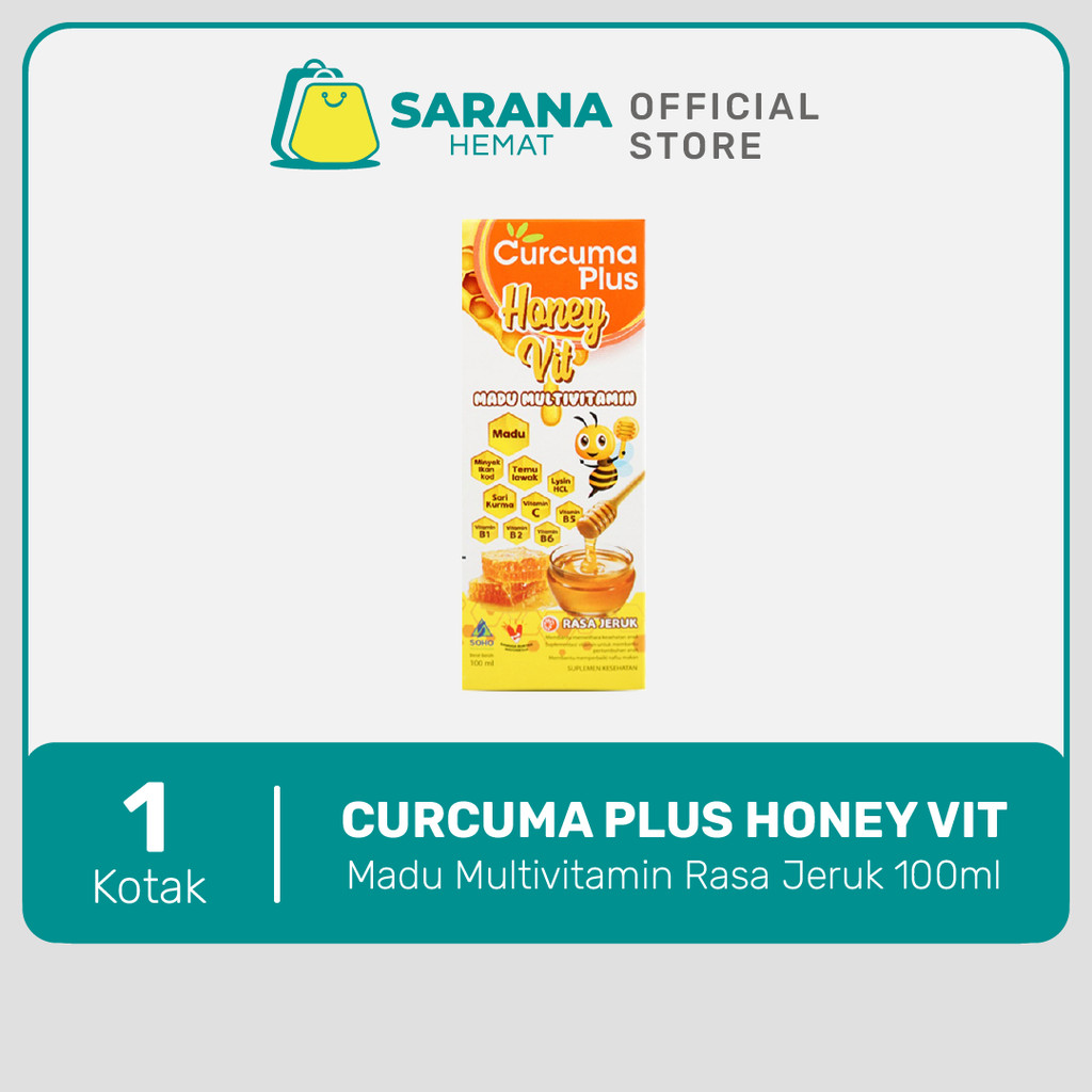 Jual Curcuma Plus Honey Vit Madu Multivitamin Rasa Original 100ml ...