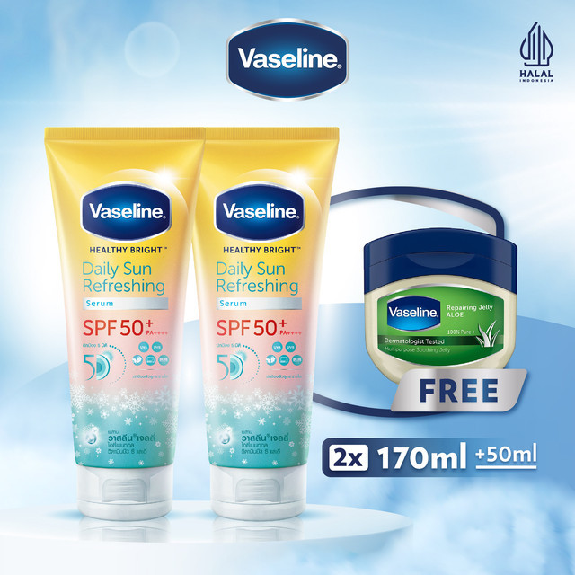 Jual Buy 2x Vaseline SPF50 Daily Refresh 170ml Free Vaseline Repairing ...
