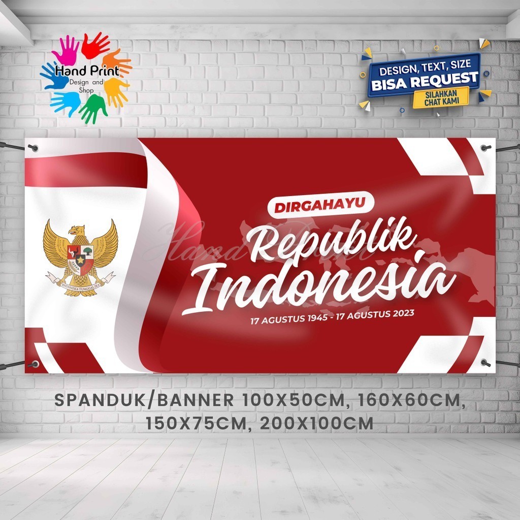 Jual Cetak Spanduk Banner Hari Kemerdekaan Indonesia 17 Agustus Merah ...
