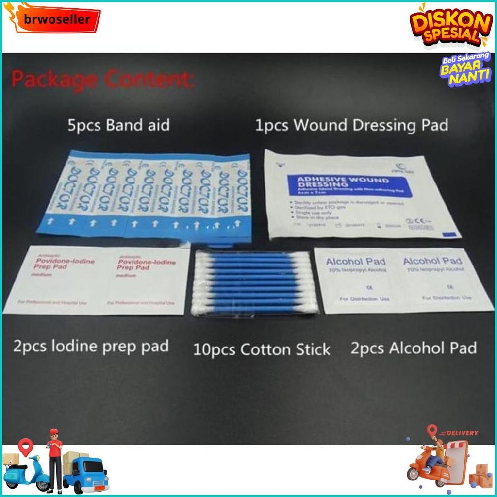 Jual P3K First Aid Tas Kotak Obat Mini Pouch Travel Set Lengkap ...
