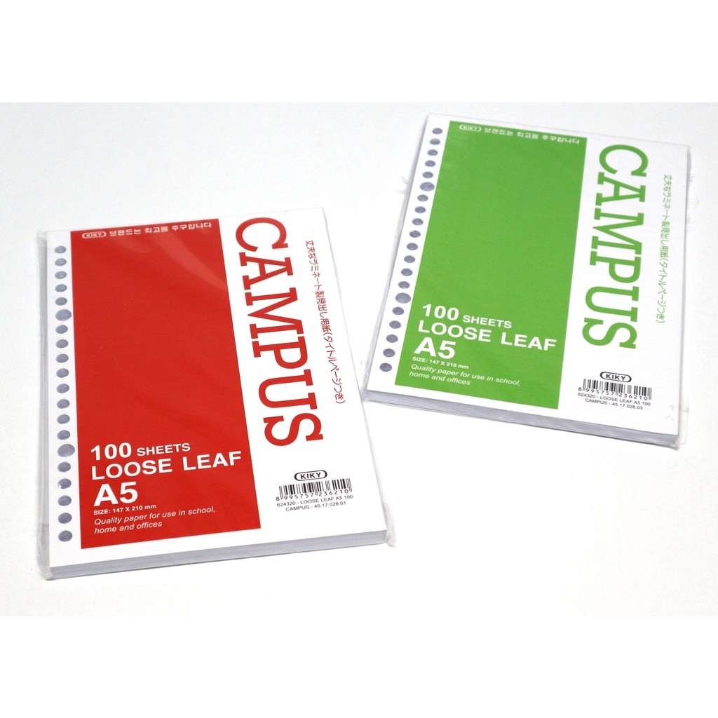 Jual LOOSE LEAF KIKY A5 ISI 100 LEMBAR PUTIH GARIS | Shopee Indonesia