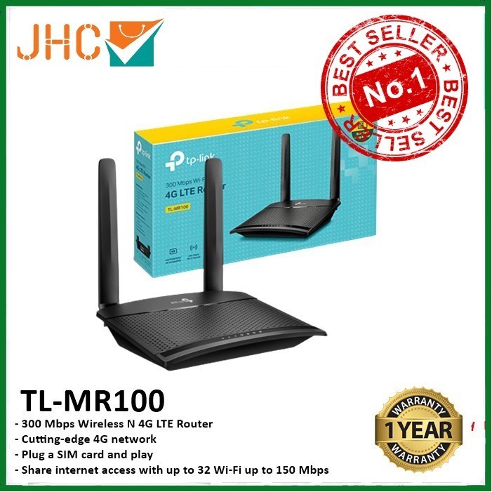 Jual TP-Link TL-MR100 300Mbps Wireless N 4G LTE Router Modem SimCard MR ...