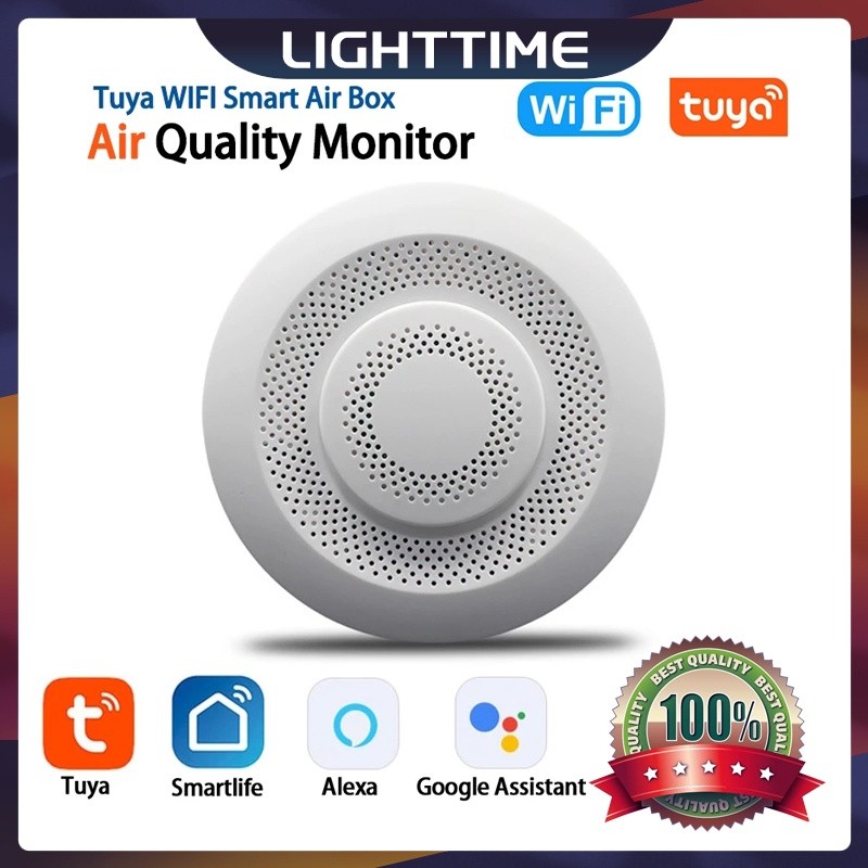 Jual Tuya WIFI Smart Air Box Monitor Kualitas Udara Sensor Detektor Gas ...