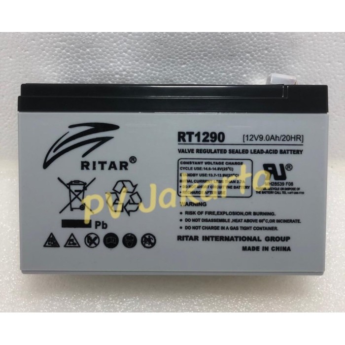 Jual Aki Baterai Ritar Power RT1290 VRLA 12V9Ah High Quality - 9Ah APC UPS | Shopee Indonesia