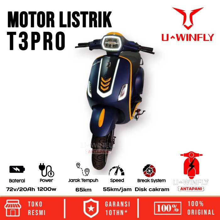 Jual Motor Listrik Uwinfly T3 pro power 1200 watt | Shopee Indonesia