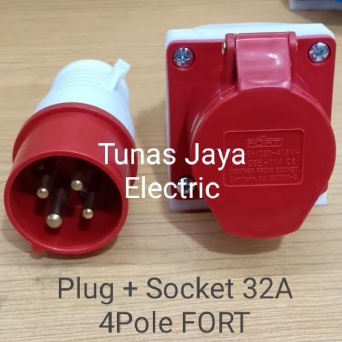 Jual Plug + Socket Surface 32A 4Pole 250V FORT CVRA | Shopee Indonesia