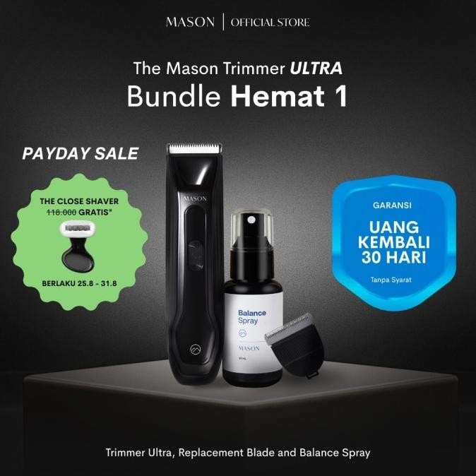 Jual Bundle Hemat - The Mason Trimmer Ultra (Alat Cukur Bulu Kemaluan ...