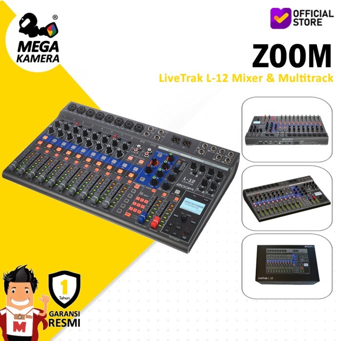 Jual Zoom LiveTrak L-12 - L12-Channel Digital Mixer & Multitrack ...