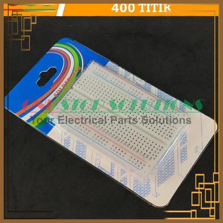 Jual [ONE] MINI SOLDERLESS BREADBOARD 400 TIE POINTS 400 TITIK COCOK DGN MB102 | Shopee Indonesia