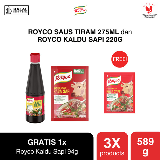 Jual Beli Royco Saus Tiram 275ml & Royco Kaldu Sapi 220g GRATIS Royco ...