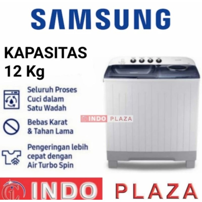 Jual MESIN CUCI 2 TABUNG 12 KG / 12KG SAMSUNG WT12J4200MB/SE (MEDAN) | Shopee Indonesia