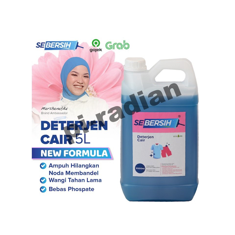 Jual MURAH SEBERSIH DETERJEN CAIR LIQUID DETERGEN DETERGENT LAUNDRY 5L ...