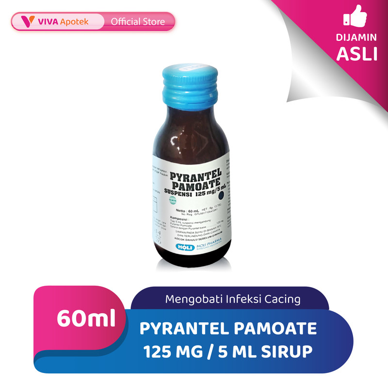 Jual Pyrantel Pamoate 125 mg / 5 ml Sirup Mengobati Infeksi Cacing (60 ...