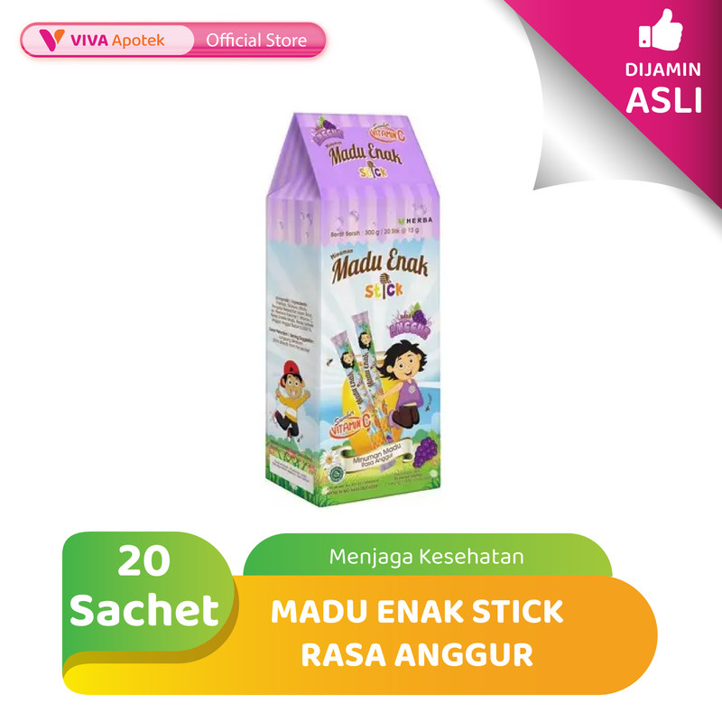 Jual Madu Enak Stick Rasa Anggur untuk Menjaga Kesehatan (Box 20 Sachet ...