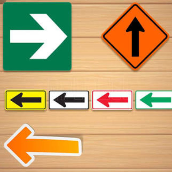 Jual Stiker Arah Sign Gambar Direction One Way Tanda Panah Arrow Arah ...