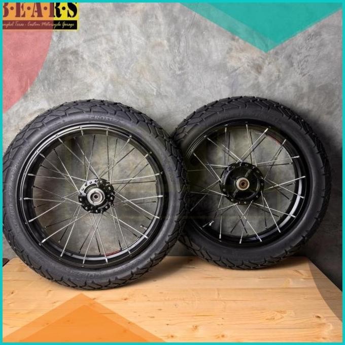 Jual Paket Roda Kawasaki W175 Velg Rossi XR Dan Ban Tubeless Corsa ...