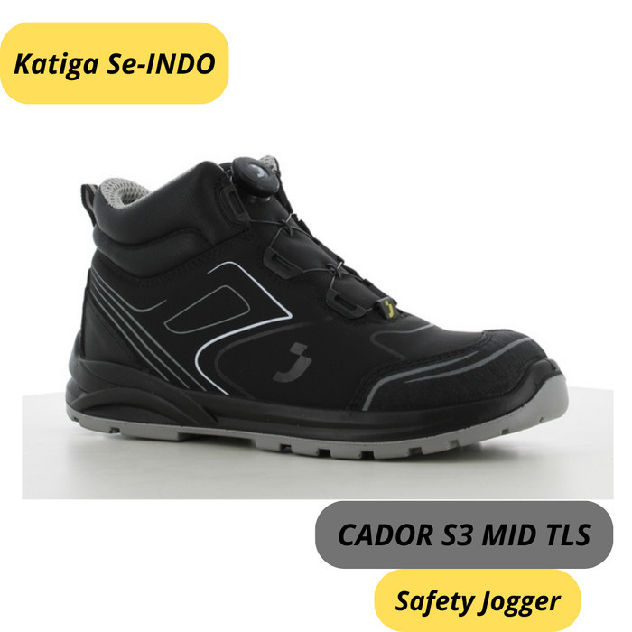 Jual Tersedia Safety Jogger Safety Shoes Cador S3 Mid Tls - Black ...