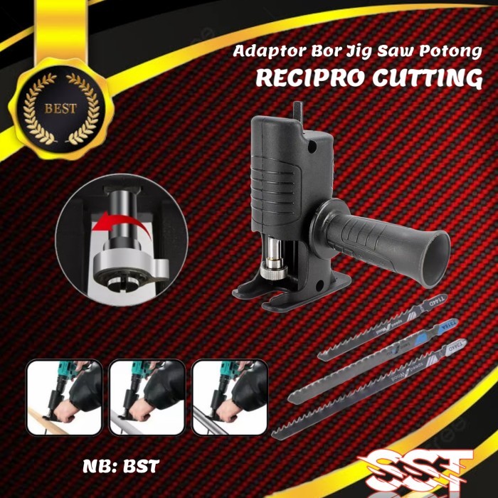 Jual Adaptor Bor Reciprocuting Jig Saw-Gergaji Potong Kayu-Besi,Gergaji ...