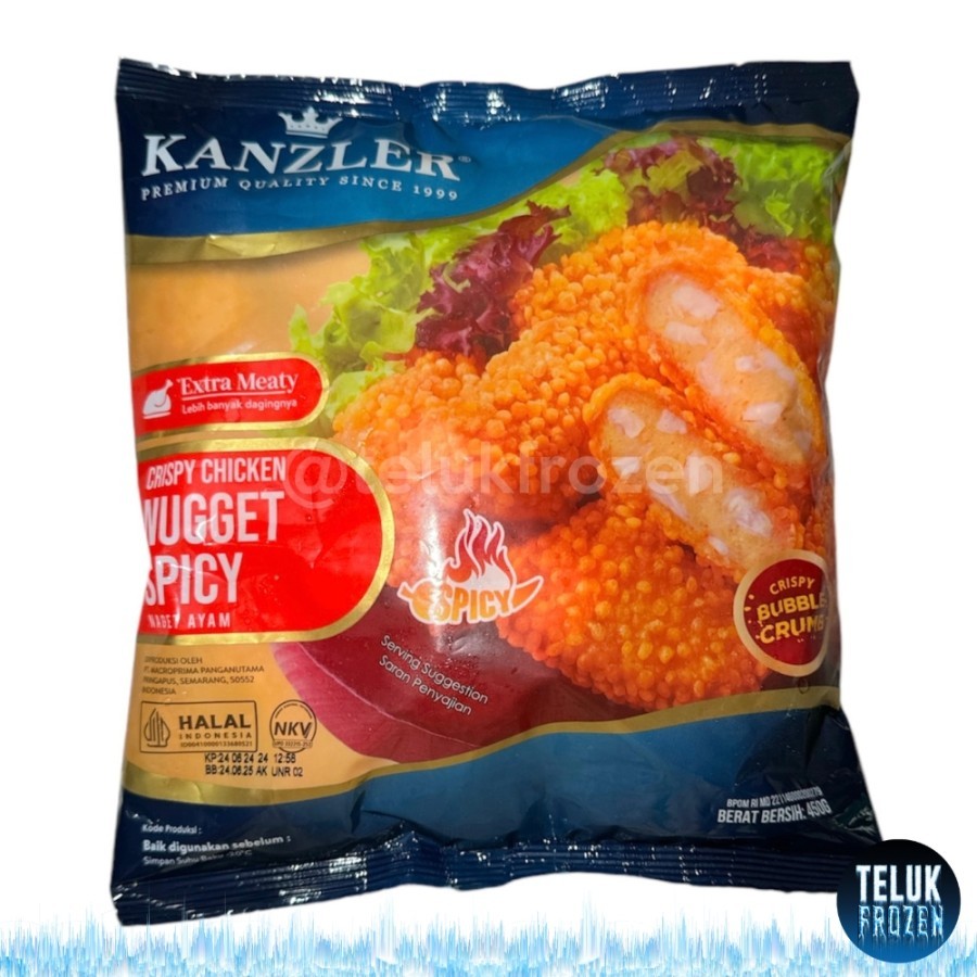 Jual kanzler crispy chicken nugget spicy 450gr naget ayam pedas 450 g ...