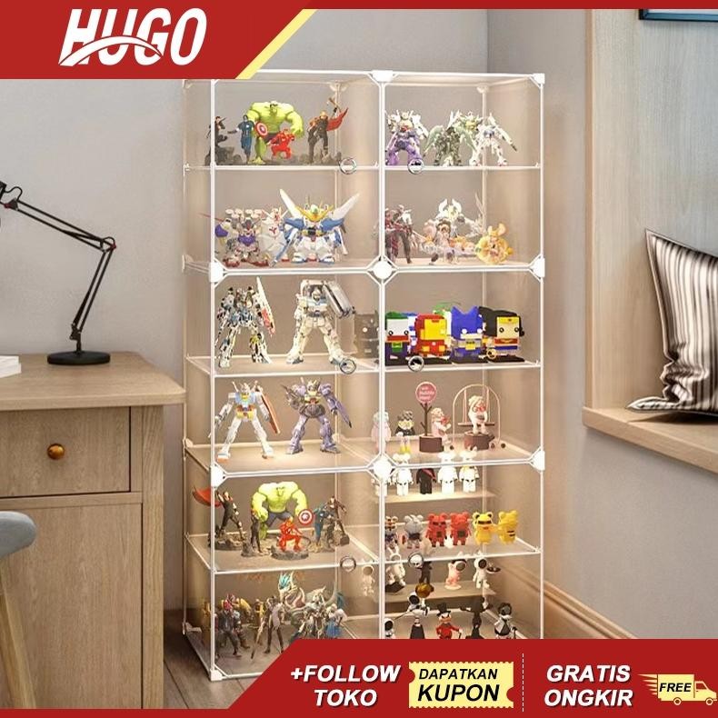 Jual Lemari Pajangan Manipulatif Blok Lego Kotak Penyimpanan Transparan ...