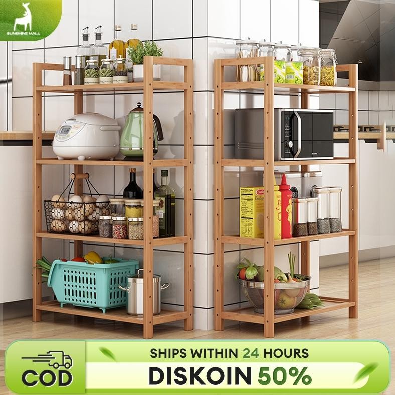 Jual Rak Dapur Bambu Rak Susun Serbaguna Murah Rak Dapur Portable ...