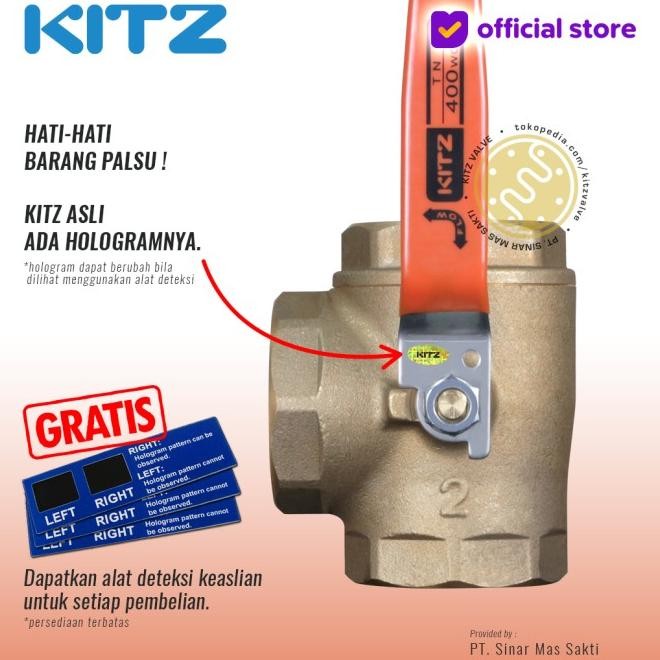 Jual 3-Way Ball Valve Kitz Fig. 400 Tn , 1" - 25A - 25Mm , Drat / Screw | Shopee Indonesia