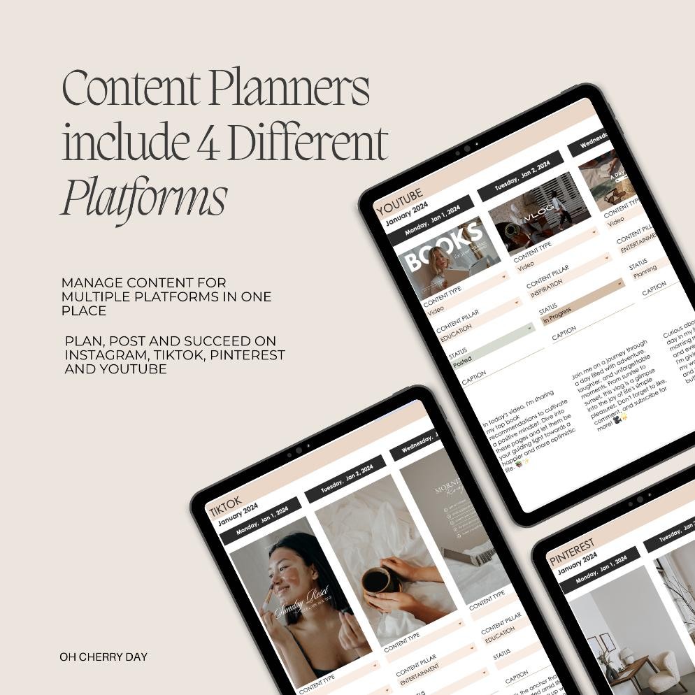 Jual Promo Gila Social Media Planner, Social Media Calendar, Social ...