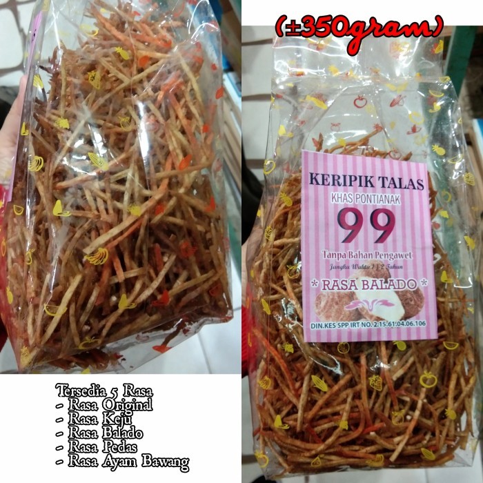 Jual Keripik Talas Khas Pontianak / Talas Mie / Stick Talas / Snack ...