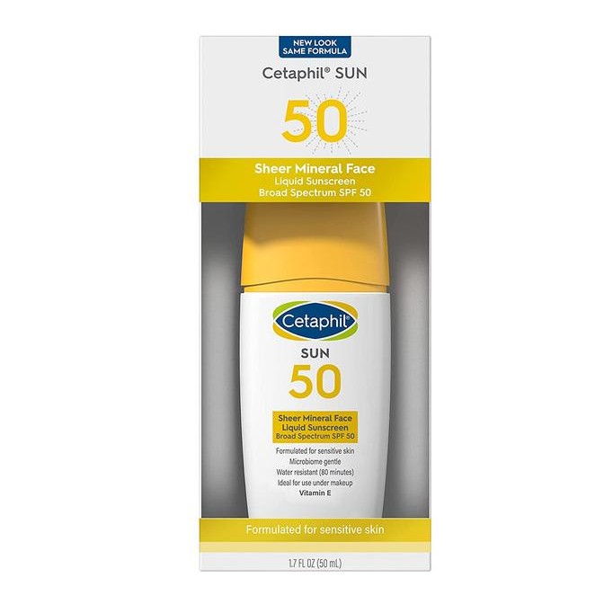 Jual Cetaphil Sheer 100% Mineral Liquid Sunscreen Face Zinc Oxide ...