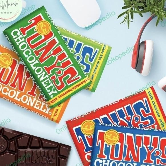 Jual Coklat Tony'S Tonys Chocolonely Caramel Almond Lk Dark Chocolate ...