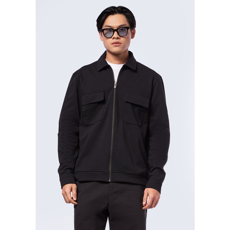 Jual Executive Double Pocket Zip Jacket Black | Shopee Indonesia