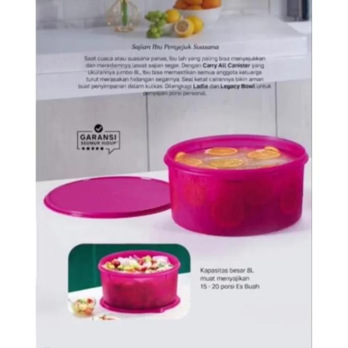 Jual Tupperware Carry All Canister With Lade Toples Bulat ...