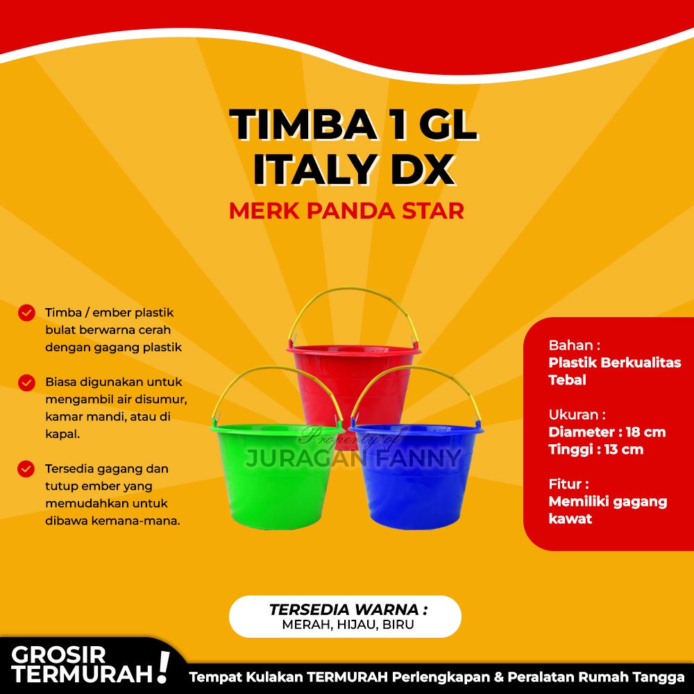 Jual TIMBA 1 GL ITALY DX PANDA STAR | Shopee Indonesia