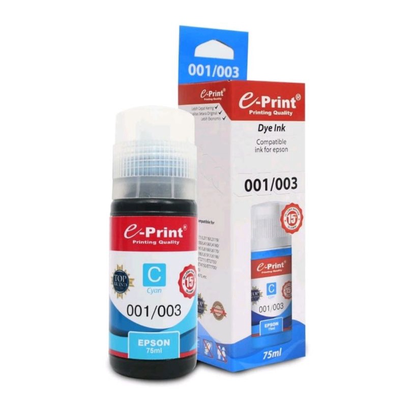 Jual Tinta Epson E-print T 003 Cyan 75 ml | Shopee Indonesia