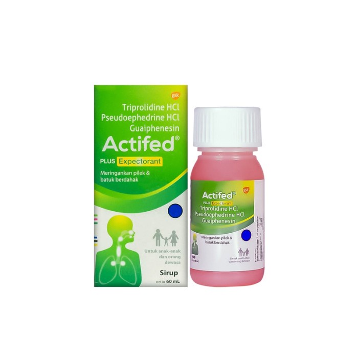 Jual ACTIFED EXPECTORANT 60 ML HIJAU / BATUK FLU DAHAK | Shopee Indonesia