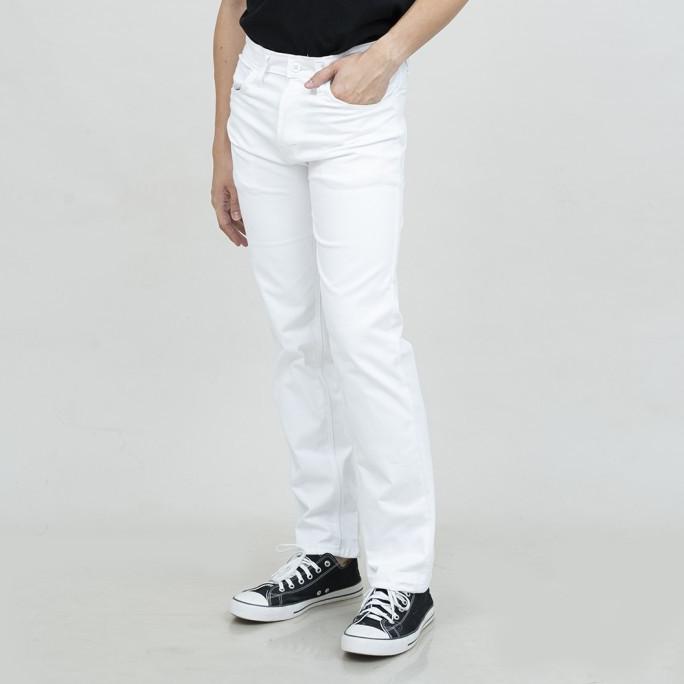 Jual Houseofcuff Celana Chino Panjang Pria Slim fit Stretch Jeans Putih ...