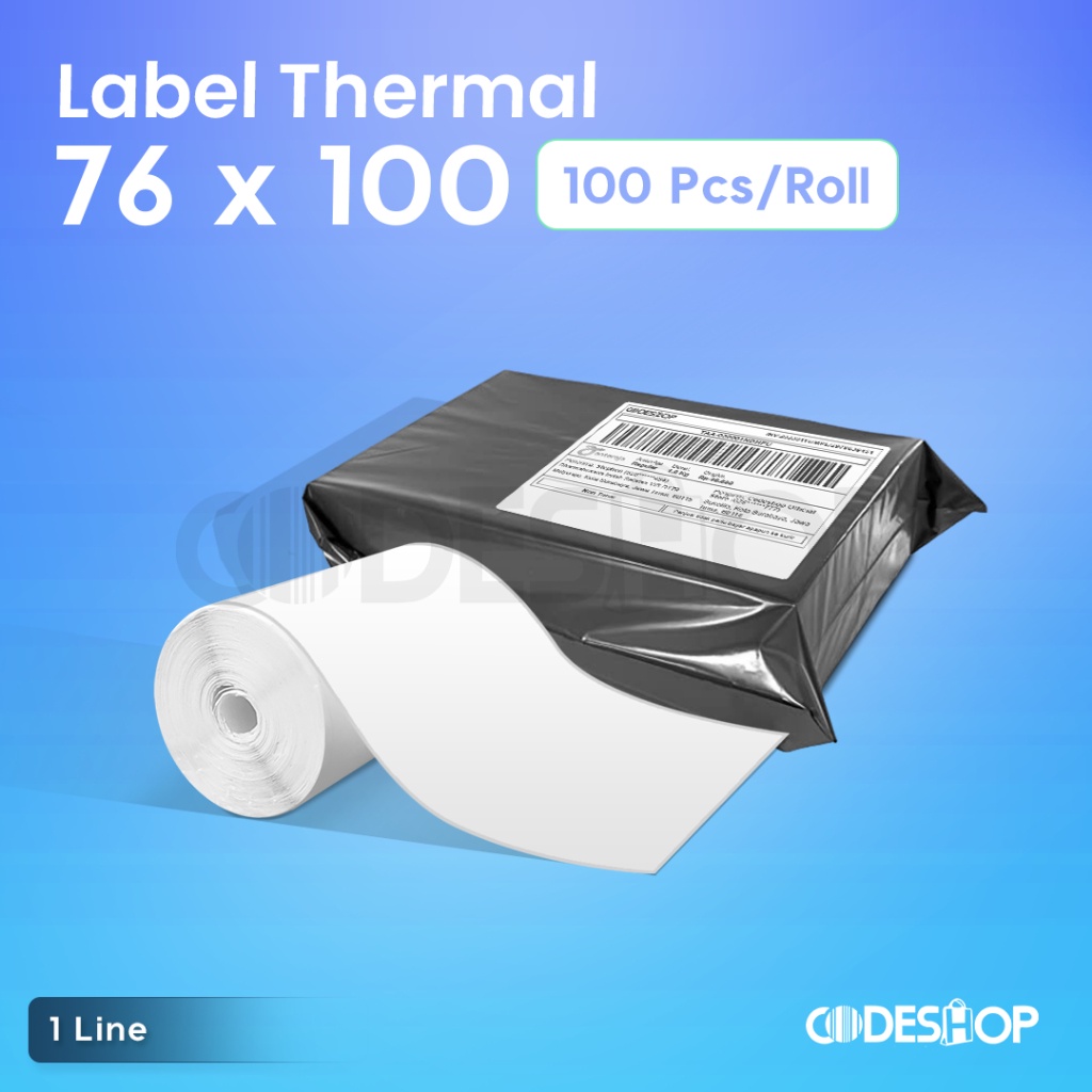 Jual Label Thermal 76X100 Sticker Thermal 80X100 Kertas Barcode ...