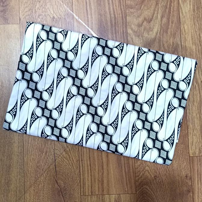 Jual kain batik jarik motif parang hitam putih jogja solo | Shopee ...