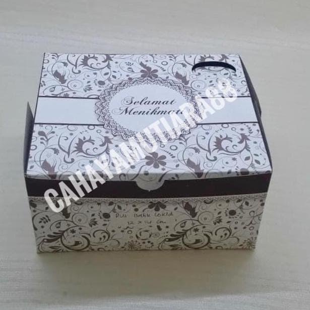 Jual Box kue/ kardus kue motif batik 12X12 (100pcs/pak) | Shopee Indonesia