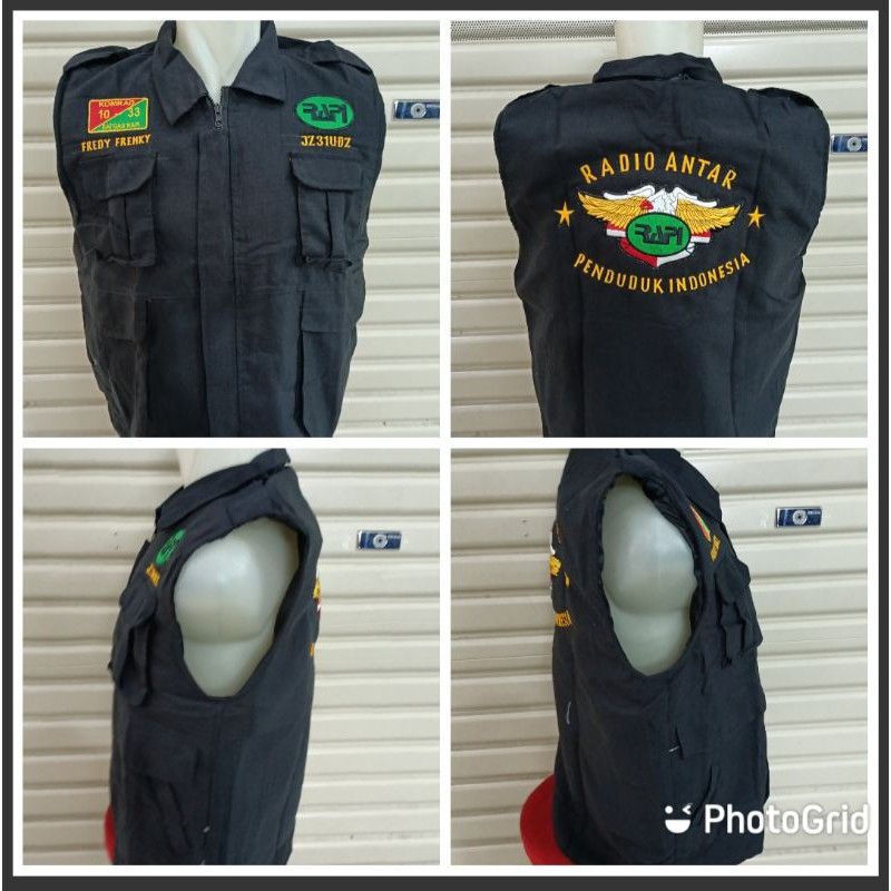 Jual HADIR JUGA ROMPI RAPI HITAM BORDIR DEPAN BELAKANG | Shopee Indonesia